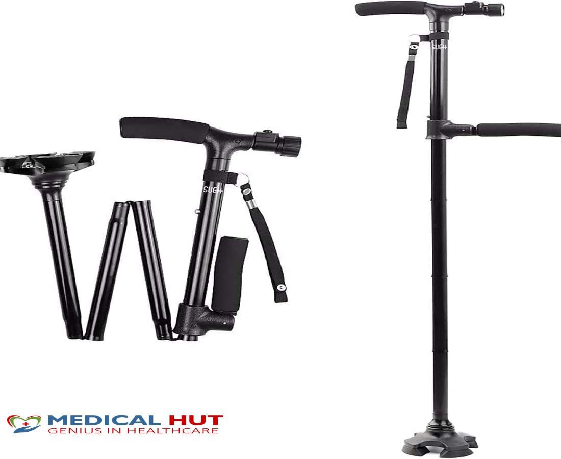 Folding Walking Sticks – Lightweight & Adjustable Portable – Medical Hut
