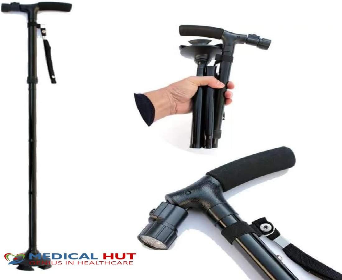 Folding Walking Sticks – Lightweight & Adjustable Portable – Medical Hut